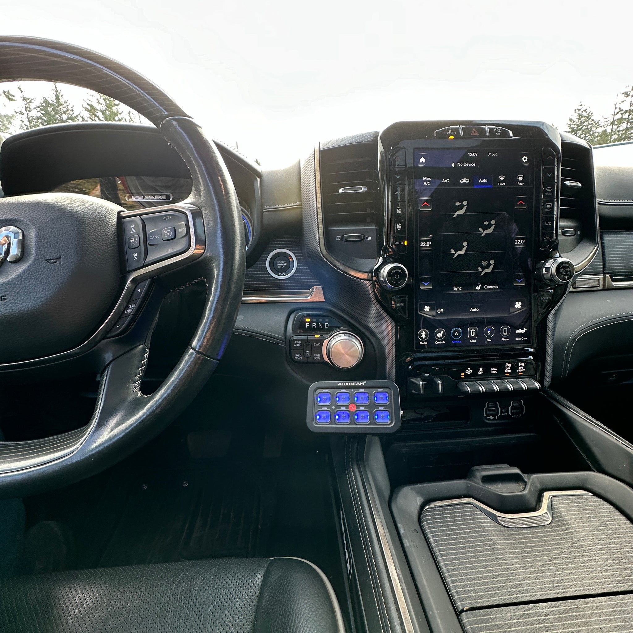 Auxbeam Switch Panel Mounting Kit | 5th Gen | 2019 - 2024 RAM 1500 & R ...