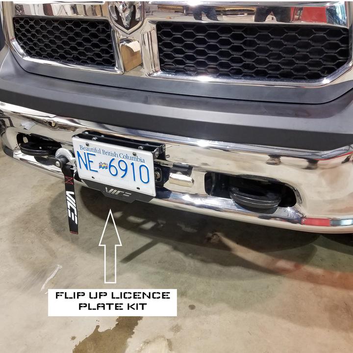 Flip Up License Plate Bracket Kit | 4th Gen RAM 1500 – VICE Design Inc