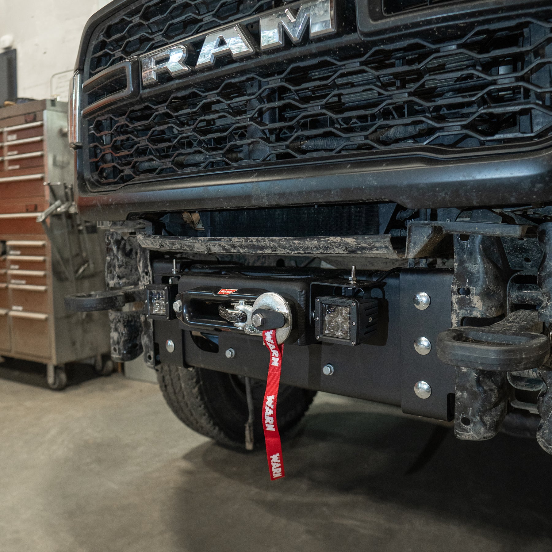Hidden Winch Mount | 2019-2026 RAM 2500-3500 [6.4L Hemi] – VICE Design Inc
